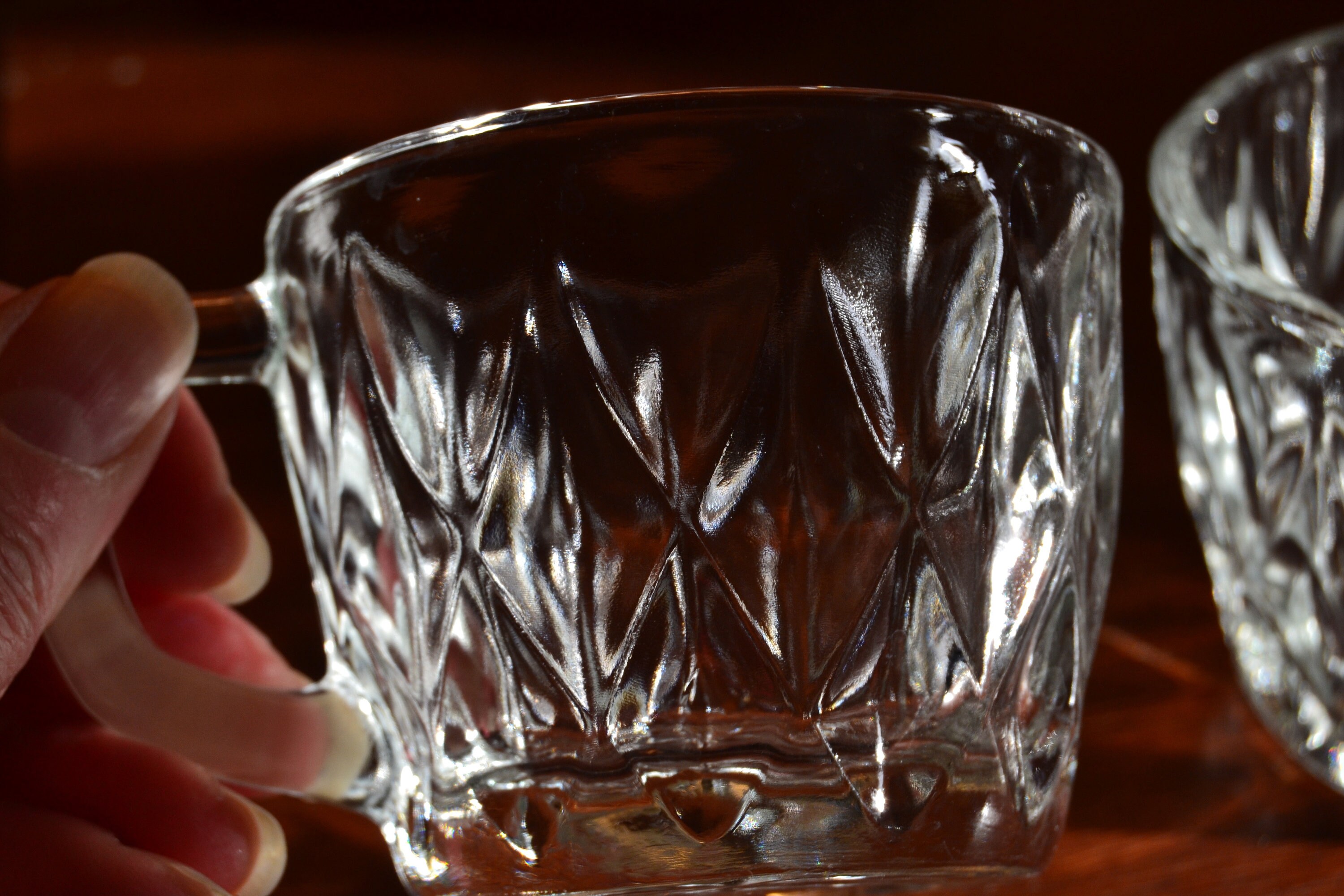 Vintage Punch Bowl Mug Set. Anchor Hocking Crown Point. Set of 4 Punch ...