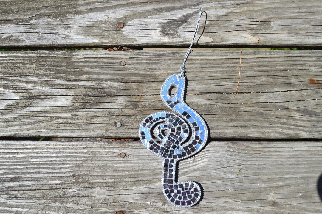 Large G Clef Ornament. Mirrored G Clef. Light Catcher. Vintage ...