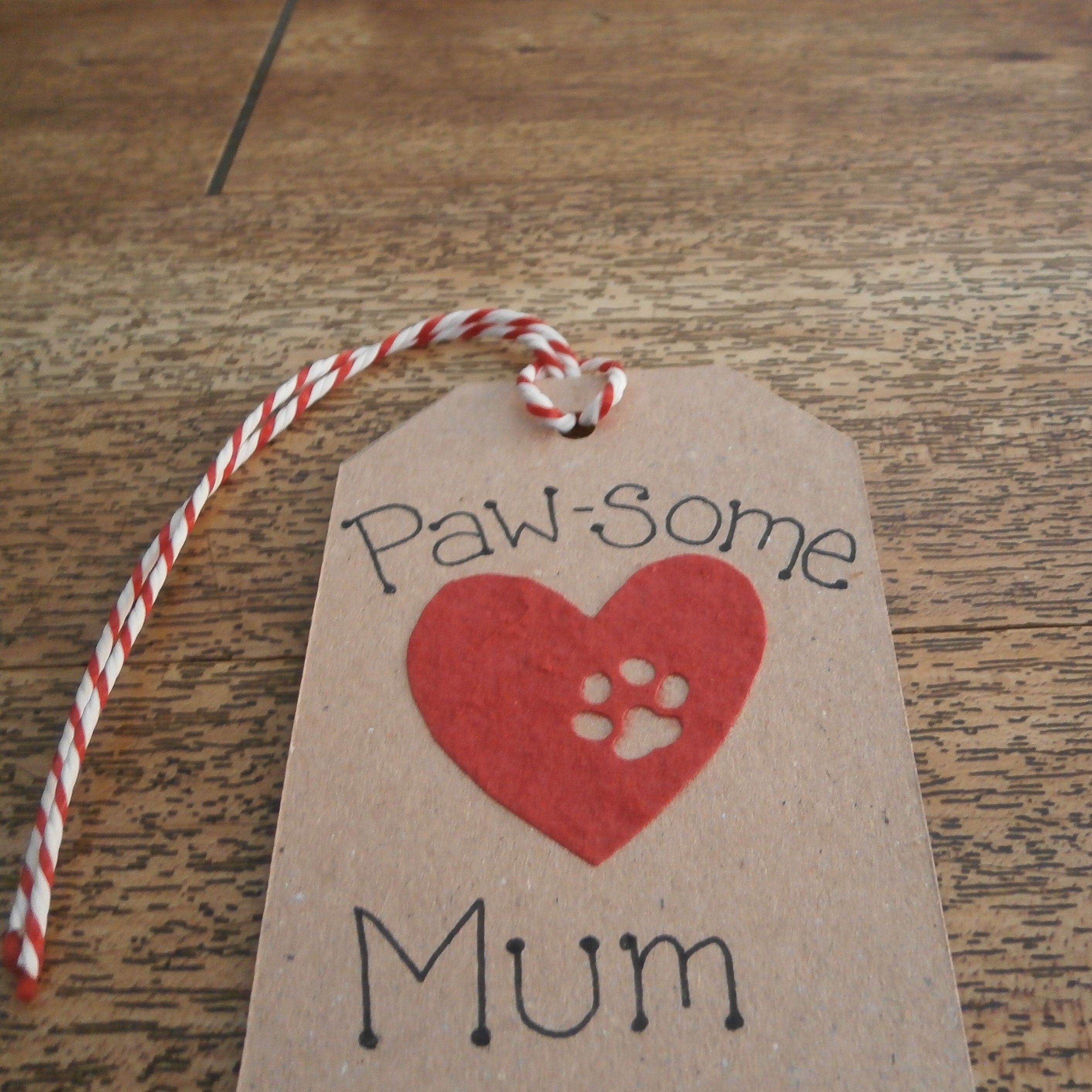 Paw-some Gift Tag - Etsy