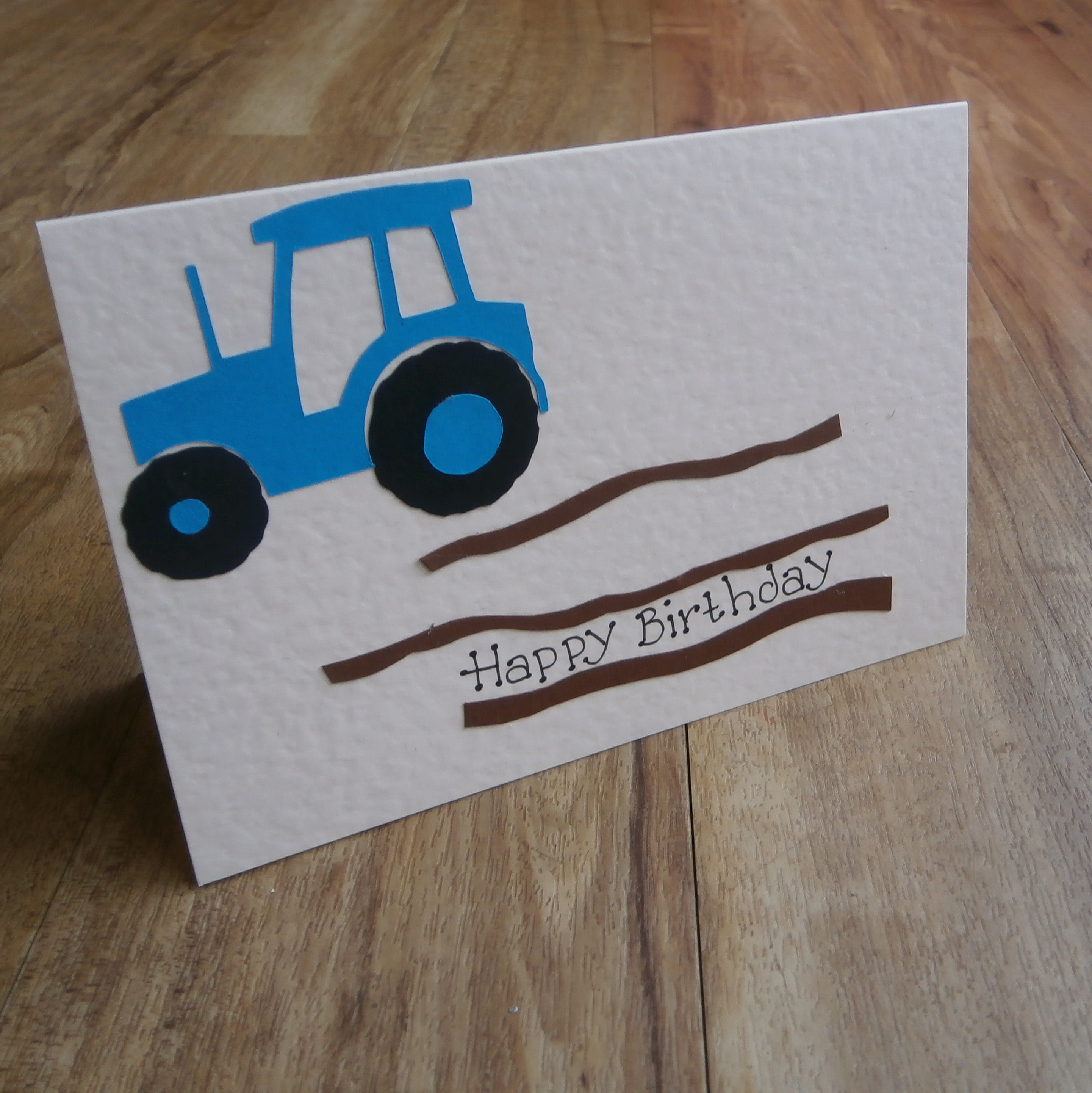 Tractor Birthday Card.individually Handmade Greetings Card Featuring a ...