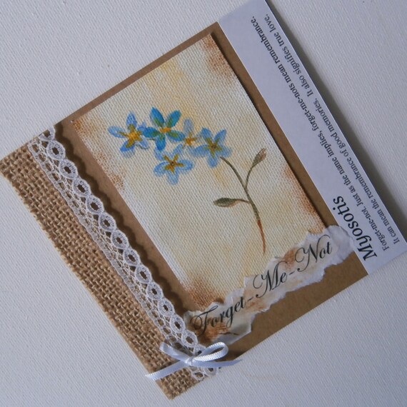 Forget-me-not. Vintage Style Card for Any Occasion | Etsy