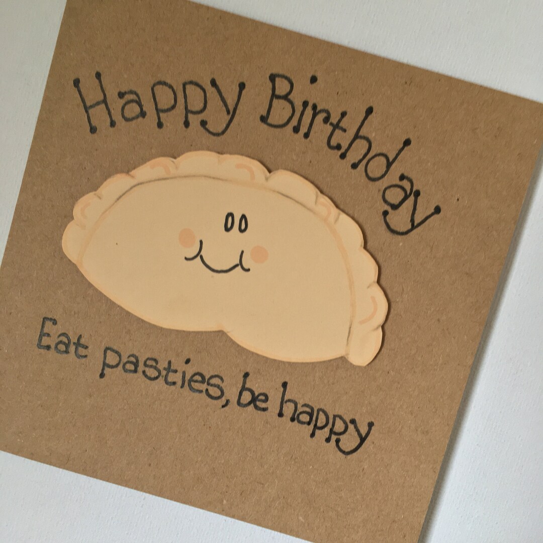 Pasty Birthday Card - Etsy