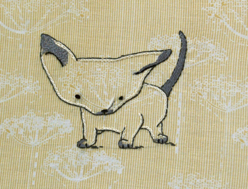 Kitty-kins Hand Embroidery PDF Pattern - Etsy