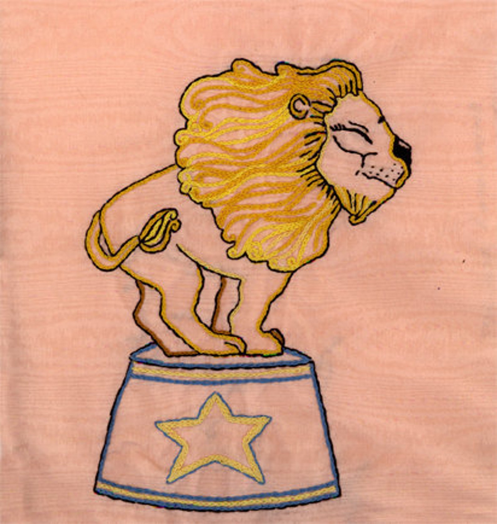 Circus Lion DIY Hand Embroidery PDF Pattern | Etsy