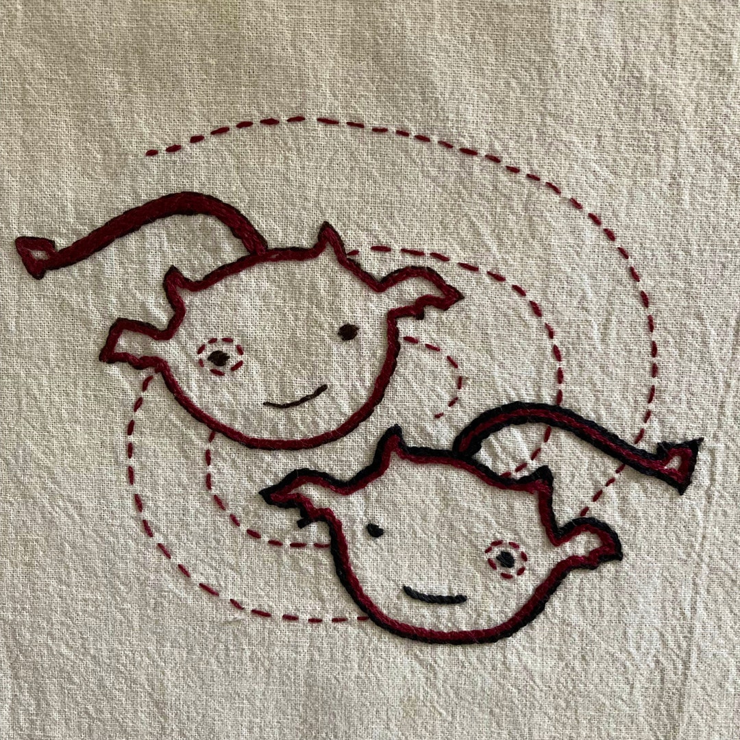 DOUBLE DEVILS - Hand Embroidery Pattern PDF - Etsy