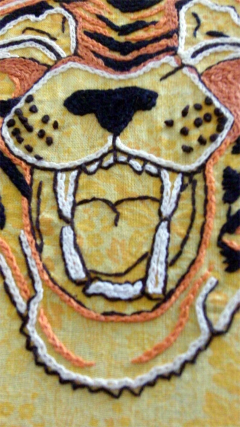 Circus Tiger - DIY Hand Embroidery PDF Pattern - Etsy