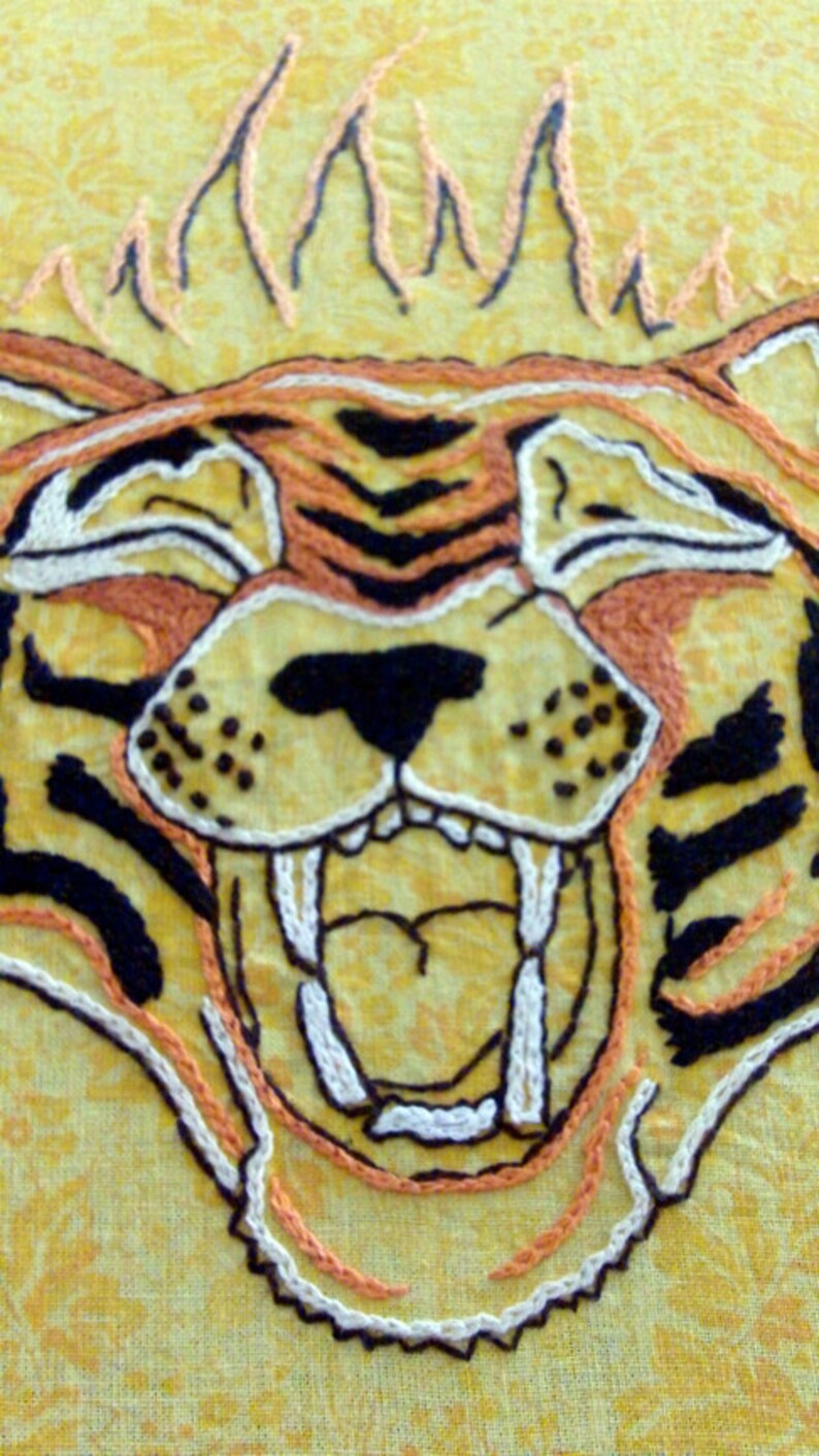Circus Tiger - DIY Hand Embroidery PDF Pattern - Etsy