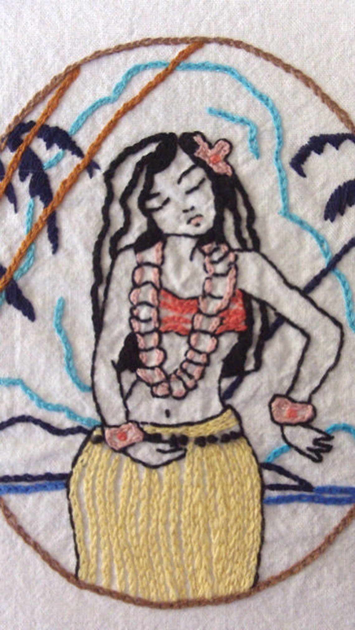 HAWAIIANA - Hand Embroidery Pattern PDF - Etsy