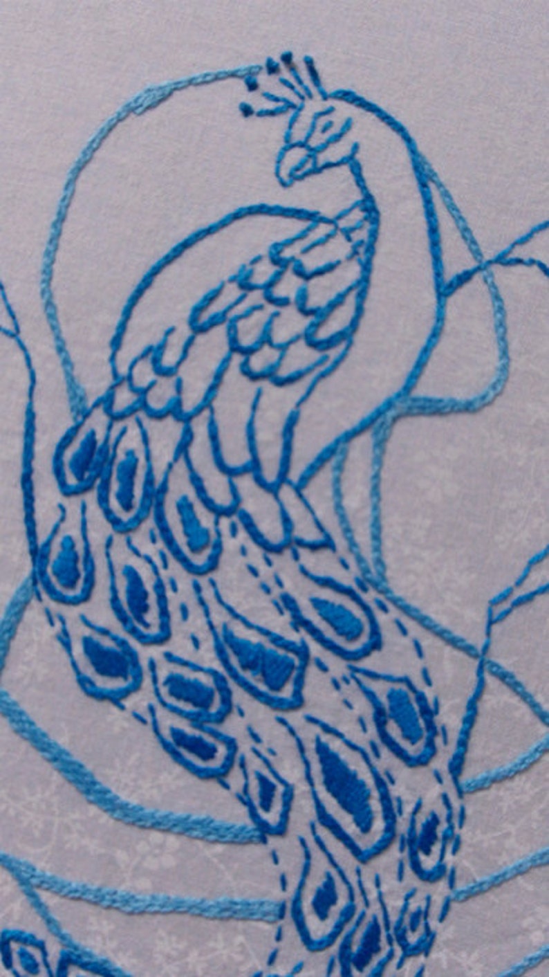 Deco Peacock Hand Embroidery PDF Pattern - Etsy