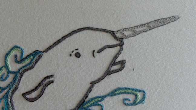 Narwhal DIY Hand Embroidery PDF Pattern | Etsy