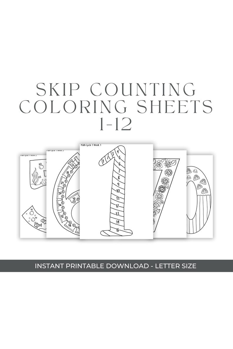Skip Counting Coloring Sheets - Etsy