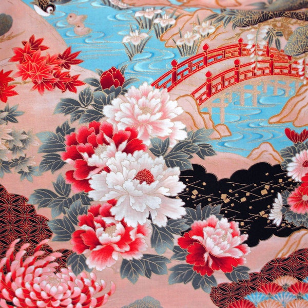 Asian Print Fabric - Etsy