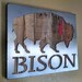 American Bison Metal Art Reclaimed Wood and Aged Steel - Etsy