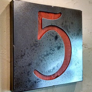 Custom Number - Word Art - Metal Art - Reclaimed Wood and Aged Steel ...