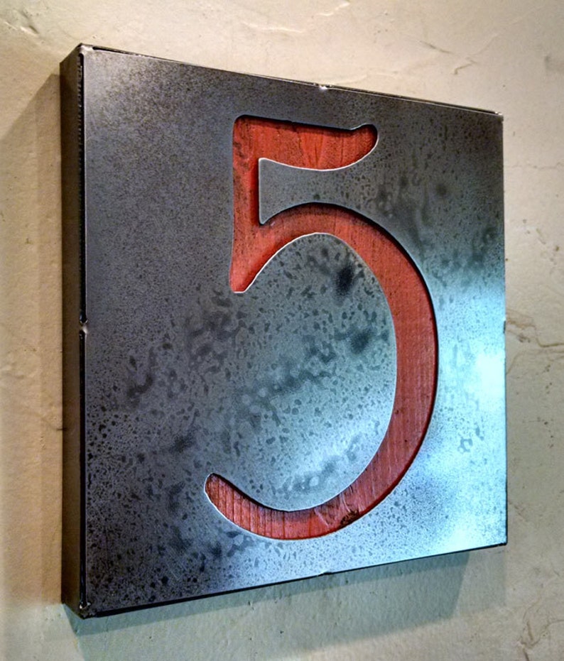 Custom Number Word Art Metal Art Reclaimed Wood and Aged - Etsy