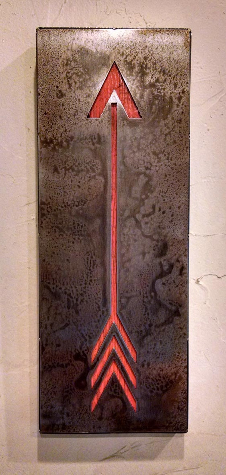 Arrow 3 Metal Art Reclaimed Wood and Aged Steel - Etsy