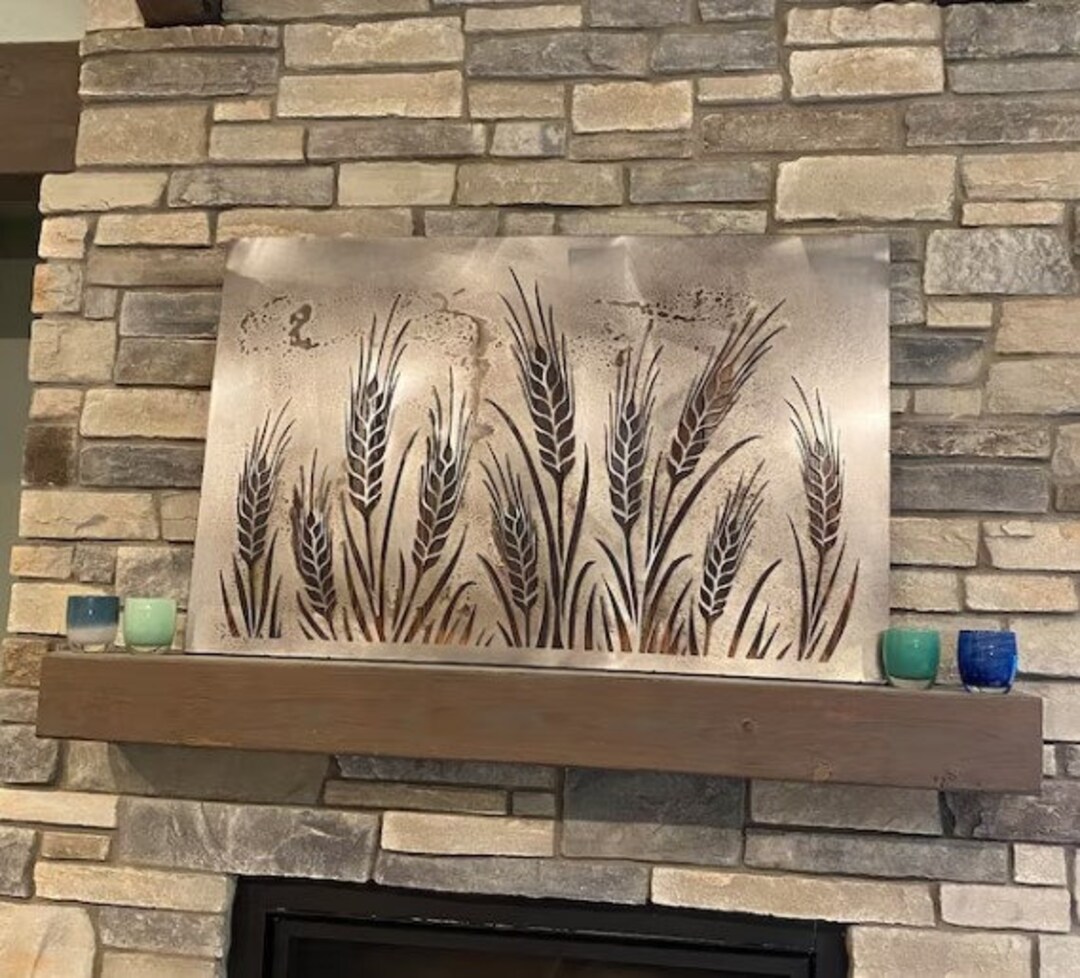 Wheat Field - Metal Art With Wood - Legendary Fine Art - Etsy