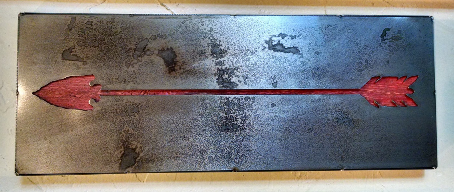 Traditional Arrow Metal Art Reclaimed Wood and Aged Steel | Etsy