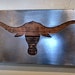 Longhorn Steer Metal Art Reclaimed Wood and Aged Steel 7.25x19.25 by ...