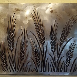 Field of Wheat - Metal Art With Wood - Legendary Fine Art - Etsy