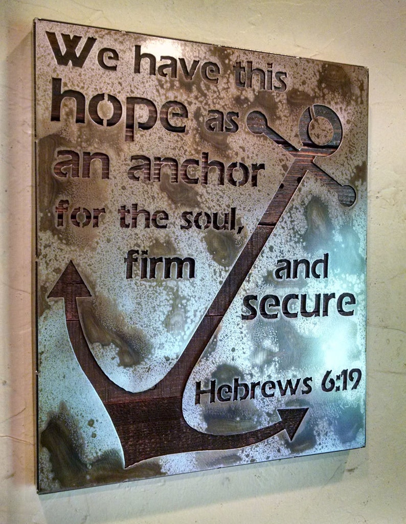 Anchor Art HOPE Hebrews 6:19 Word Art Reclaimed Wood - Etsy