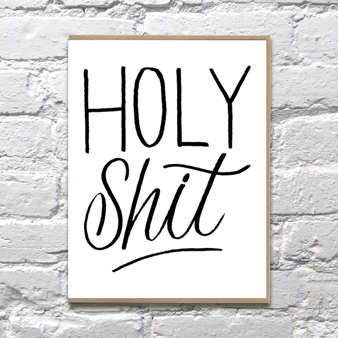 Holy Shit Big Card - Etsy