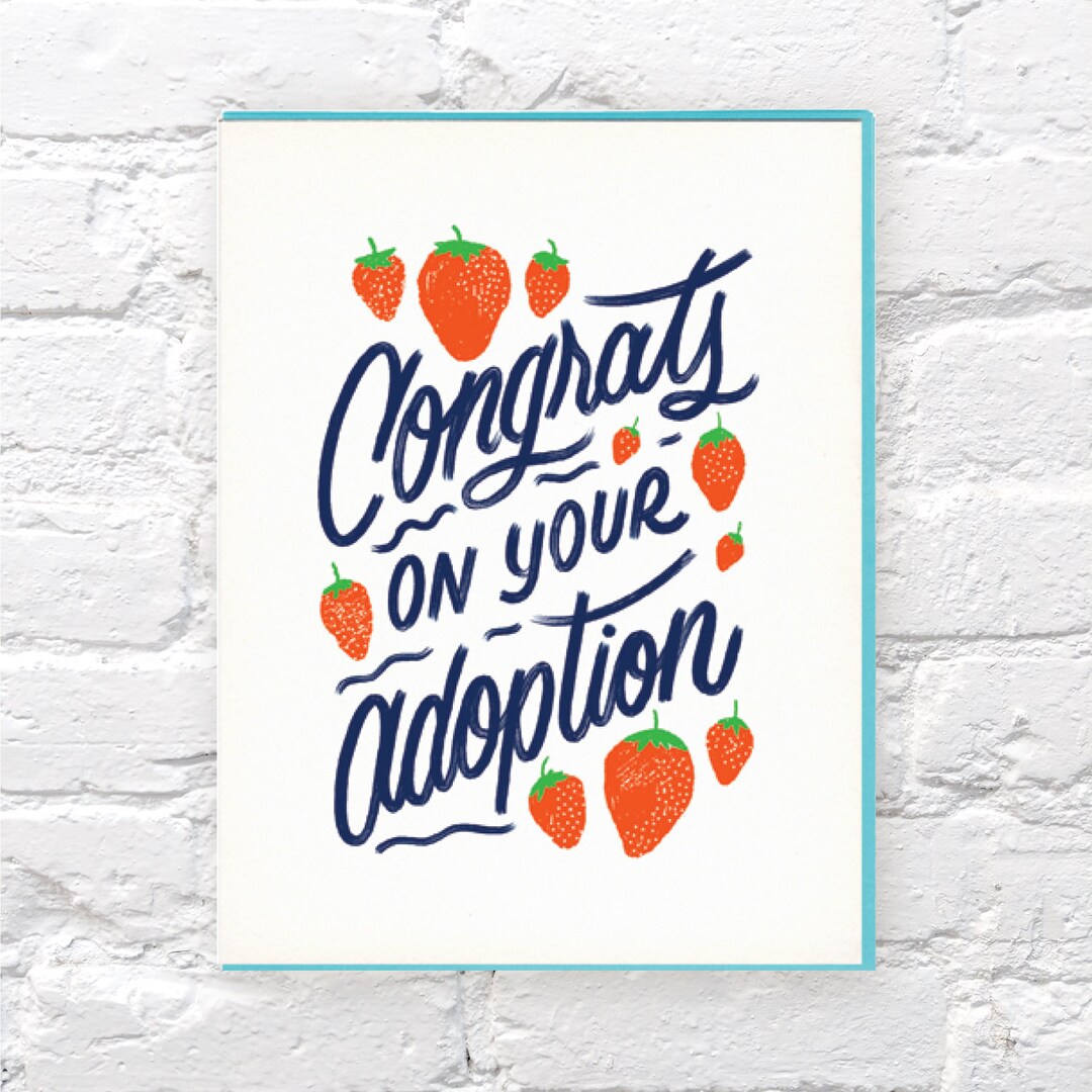 Congrats on Your Adoption Letterpress Card - Etsy
