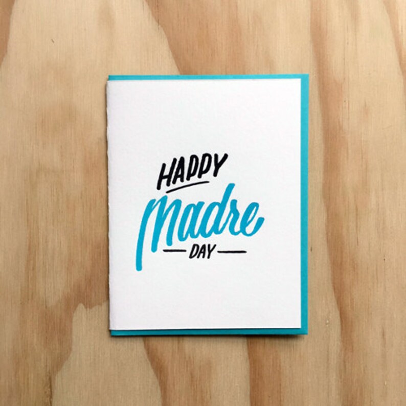 Happy Madre Day Letterpress Card - Etsy