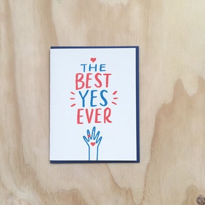 The Best Yes Ever Letterpress Card - Etsy