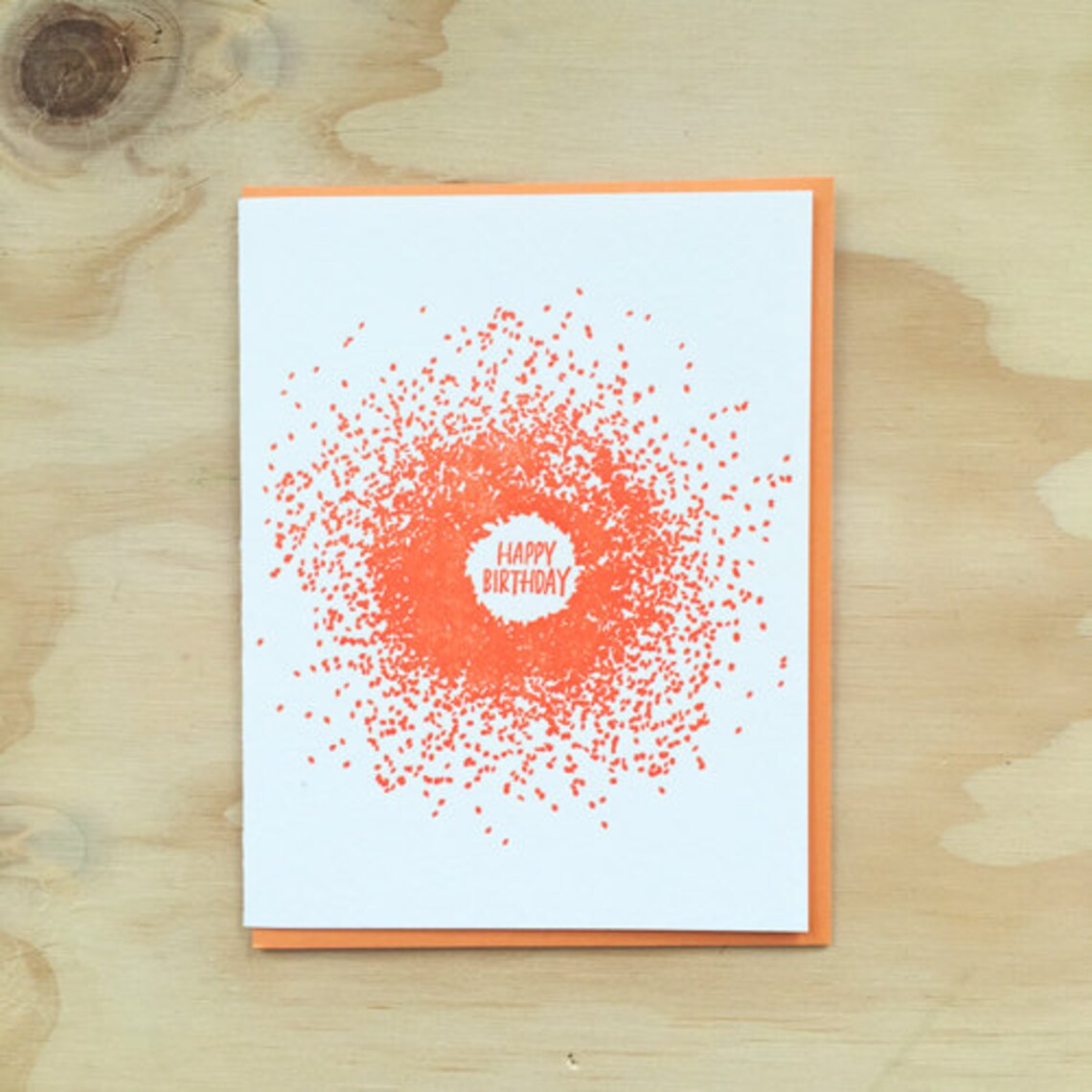 Happy Birthday Explosion Letterpress Card - Etsy
