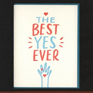 The Best Yes Ever Letterpress Card - Etsy