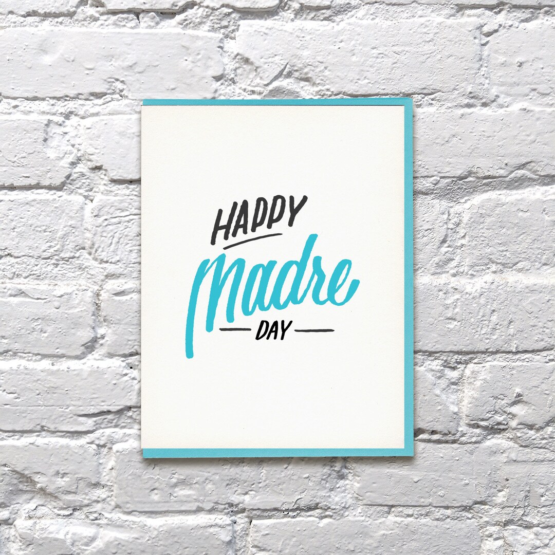 Happy Madre Day Letterpress Card - Etsy