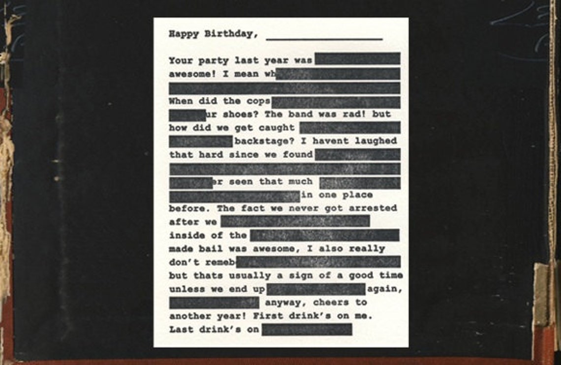 Classified Birthday Letterpress Card - Etsy