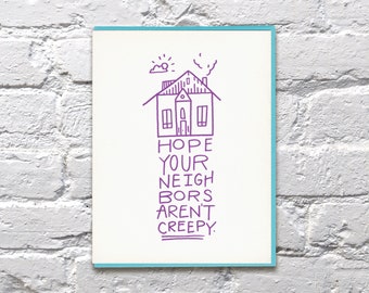 PRINTED I Smile Because You're My Neighbor 5x7 Greeting Card Funny Work ...
