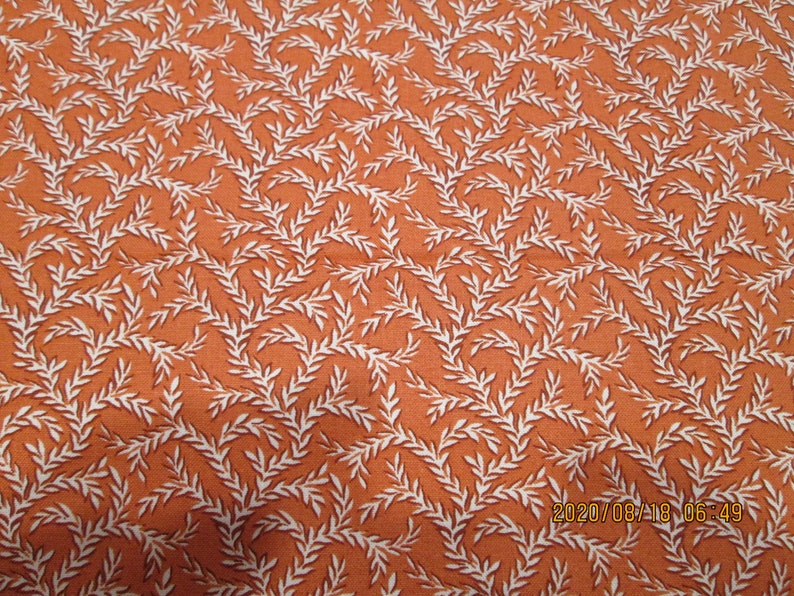 CALICO PRINTS in RUST Leaves and Branches 100% Cotton Great - Etsy