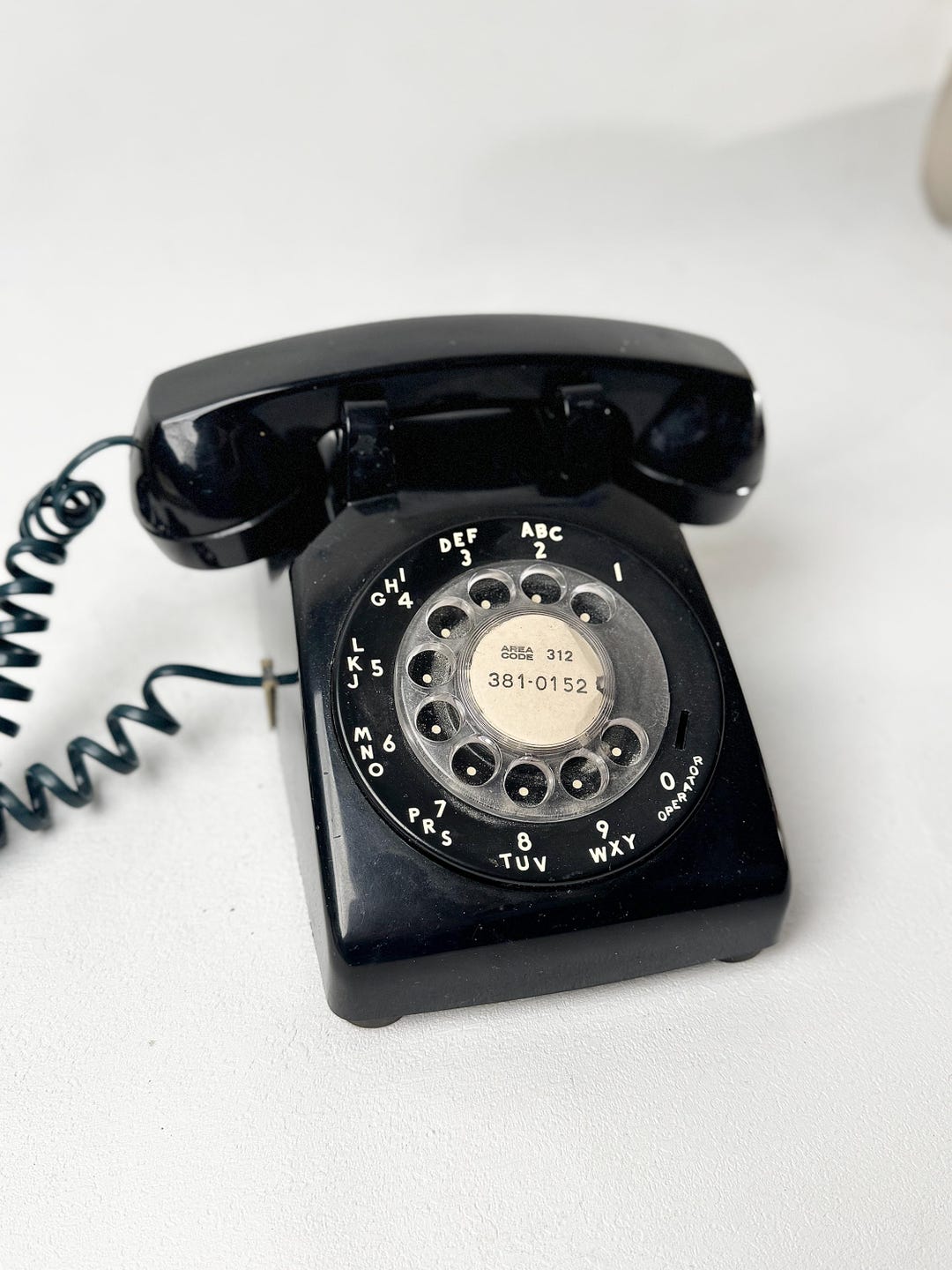Vintage Black Rotary Phone | Western Electric Model 500, 1950s Retro ...