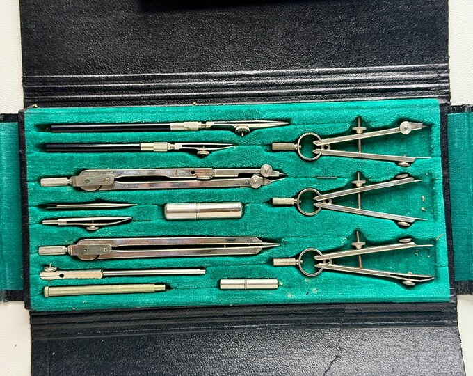 Vintage German Drafting Tools Set | 1950s-60s Made in Germany Compass ...