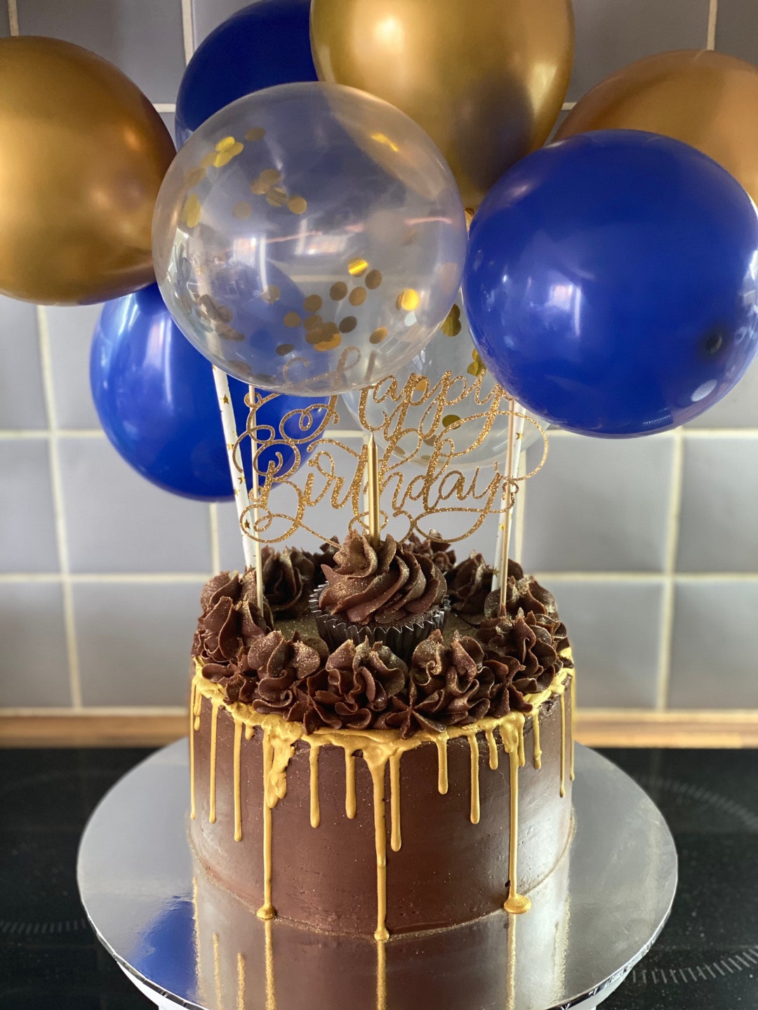 Ballon Cake Topper Birthday Cake Topper Celebration Cake - Etsy