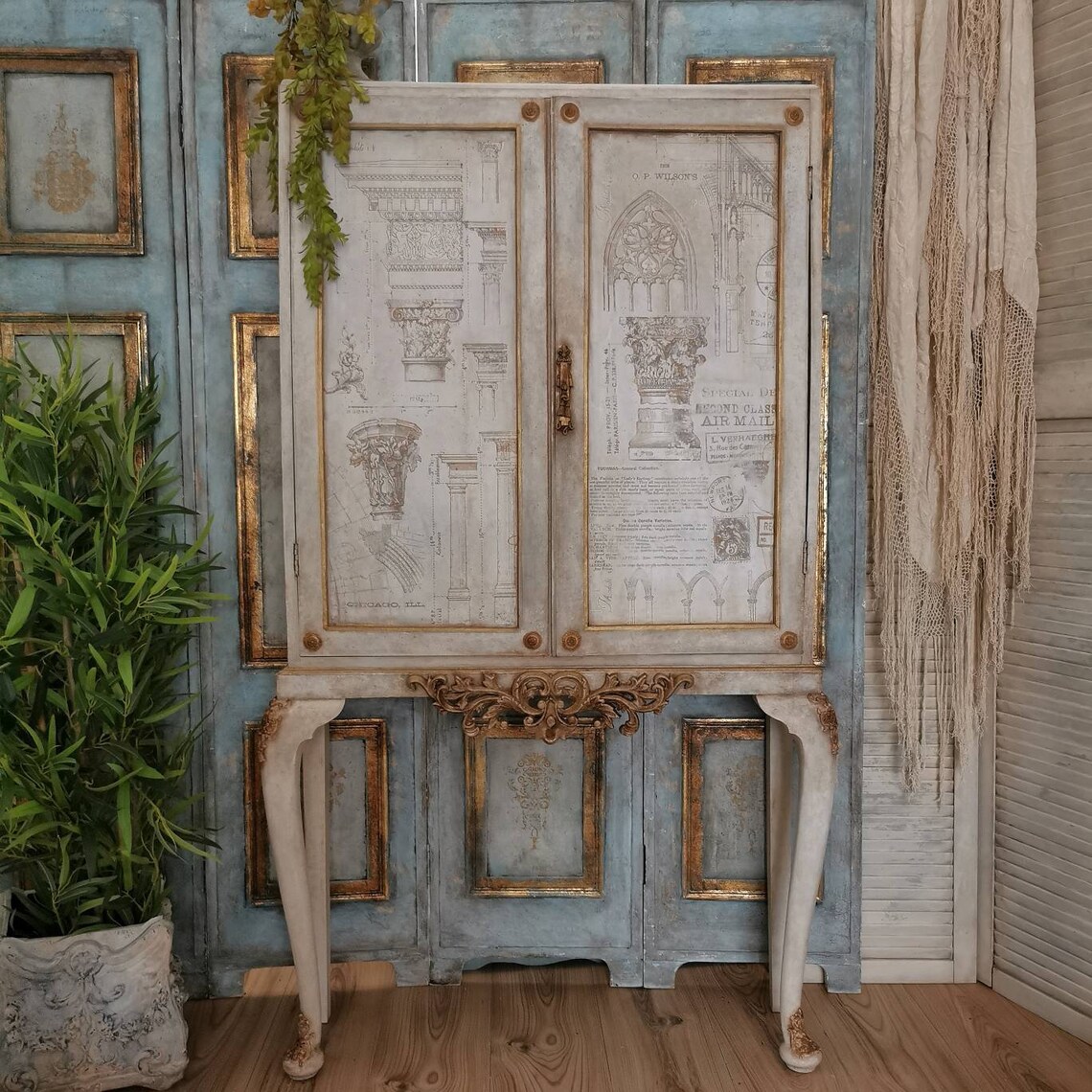 Beautiful Old Cabinet French Style - Etsy UK