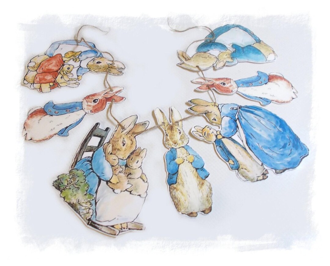 Peter Rabbit Banner Peter Rabbits Decoration for Home Decor Baby Shower ...