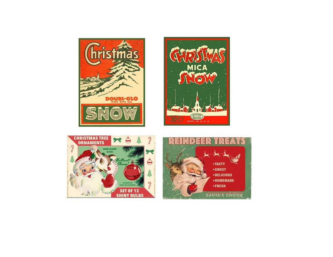 Retro Decorations Muslin Appliques: Christmas DIY Craft Set (4 PC.) Sew ...