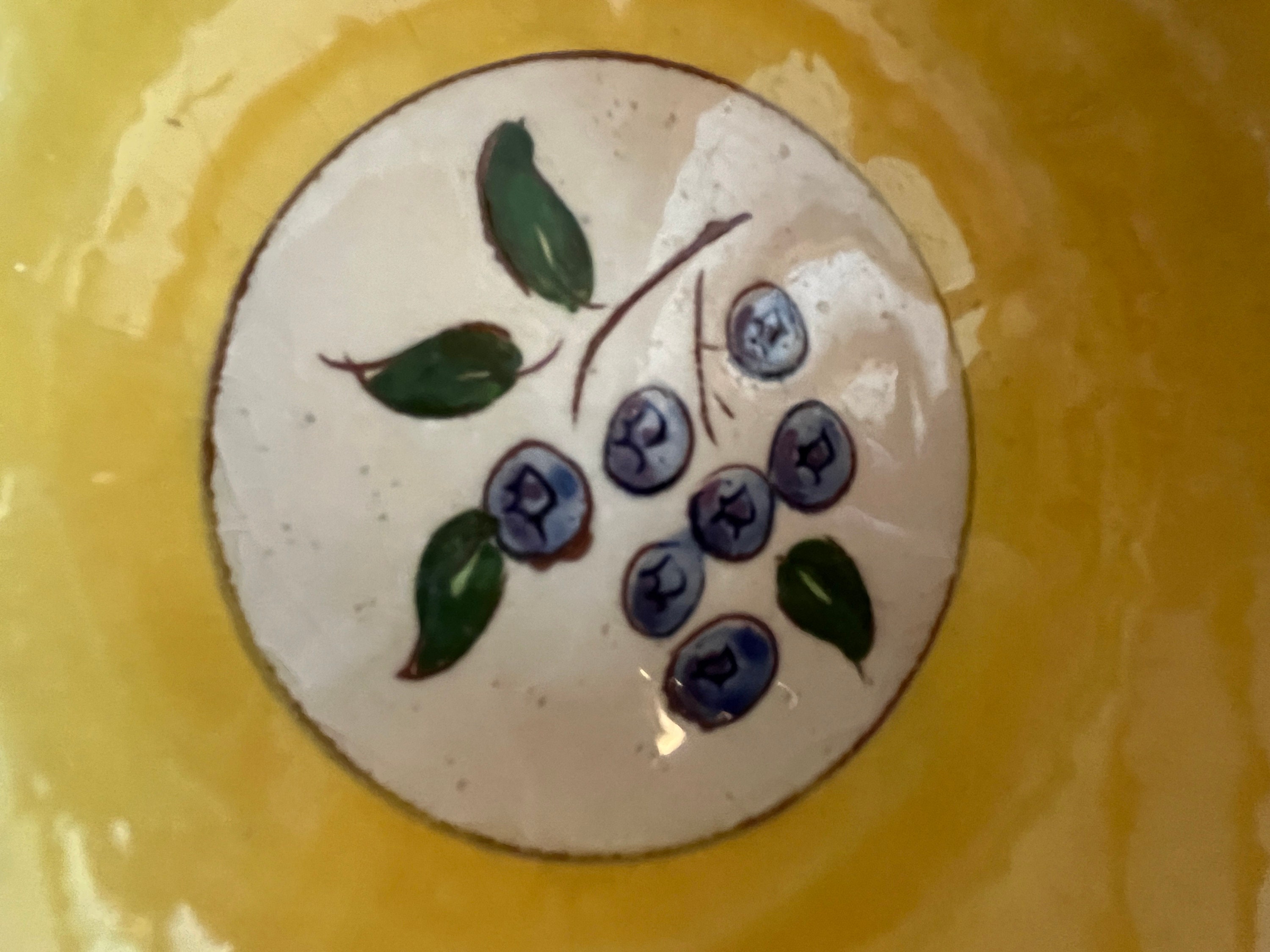 Vintage Stangl Pottery Lugged Bowl Blueberry Pattern Has Chip - Etsy