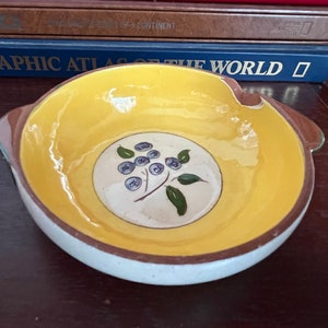 Vintage Stangl Pottery Lugged Bowl Blueberry Pattern Has Chip - Etsy