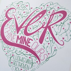 Ever Thine Ever Mine Ever Ours, Beethoven Quote, Romantic Anniversary ...