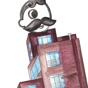 Natty Boh Tower Watercolor Print, Baltimore Landmark Illustration, Land ...