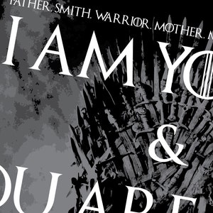 Game of Thrones Wedding Vows Print, I Am Yours and You Are Mine, GOT ...