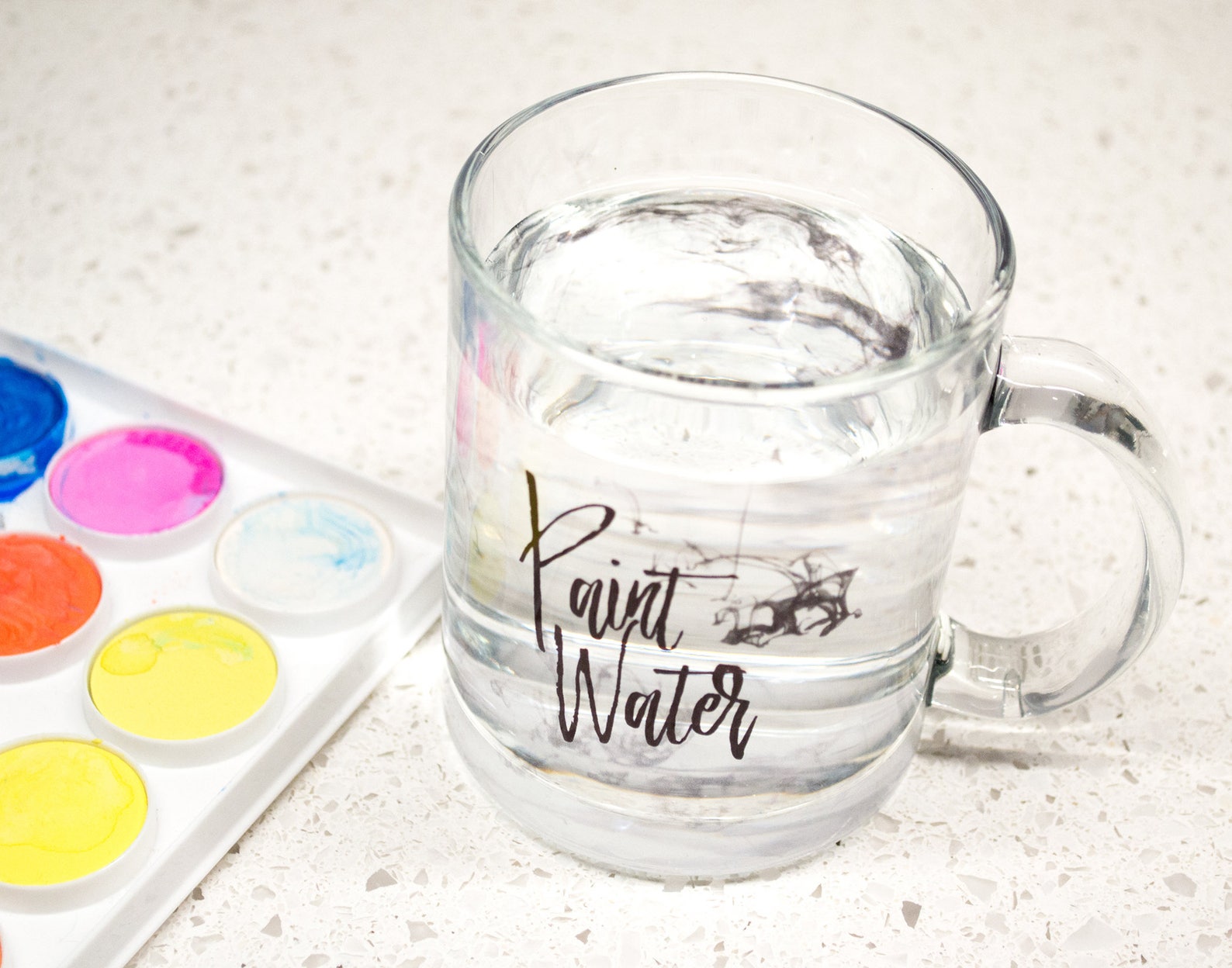 Paint Water Mug Glass Paint Brush Rinse Cup Painters Mug - Etsy
