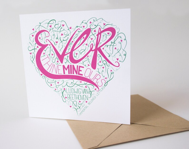 Ever Thine Ever Mine Ever Ours Beethoven Quote Romantic | Etsy