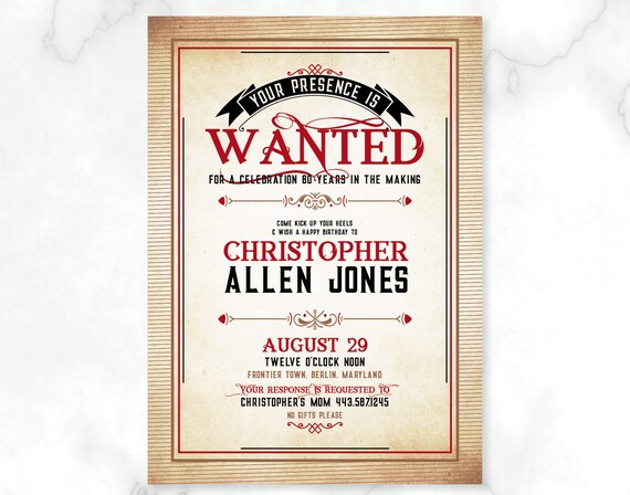 Modern Wanted Poster