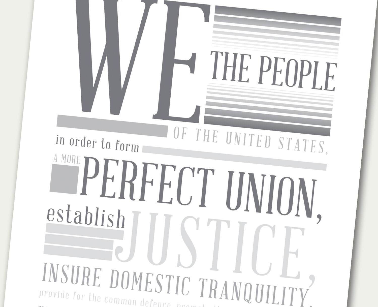 INSTANT DOWNLOAD Constitution Preamble Educational Classroom Poster ...